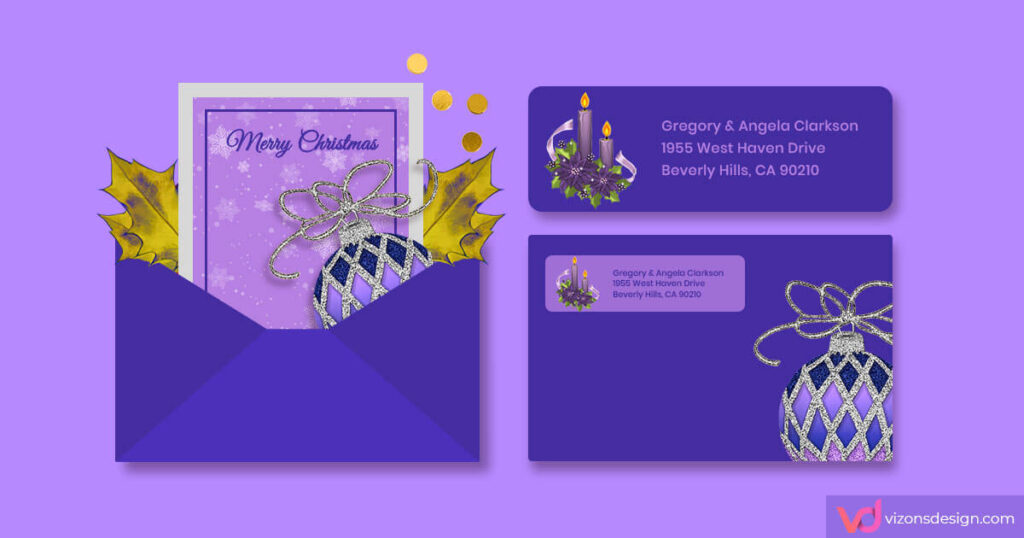 Christmas Return Address Labels Tips | Vizons Design